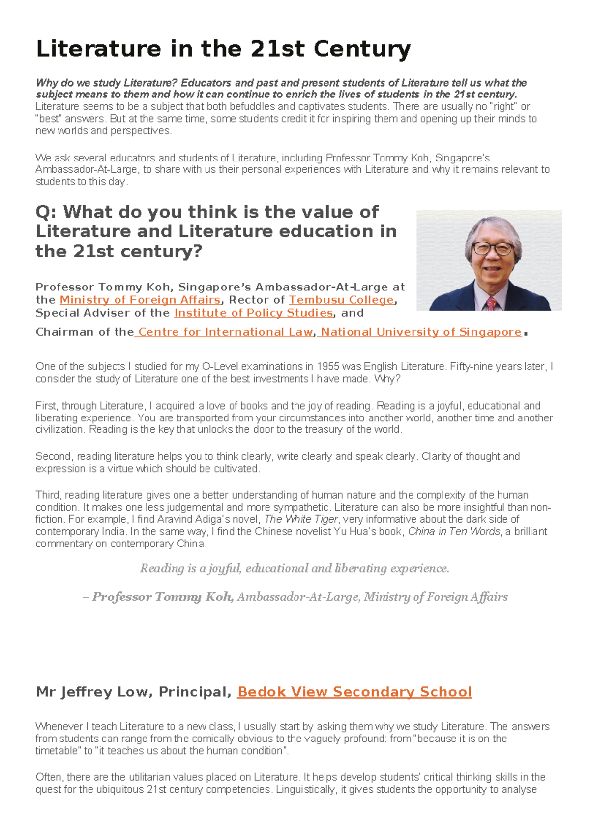 Literature in the 21st Century short - Literature in the 21st Century ...