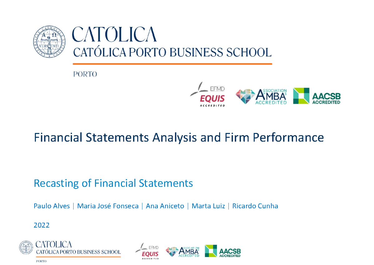 Lec4 MG L4 - Recasting of FS 2022 students - Financial Statements ...