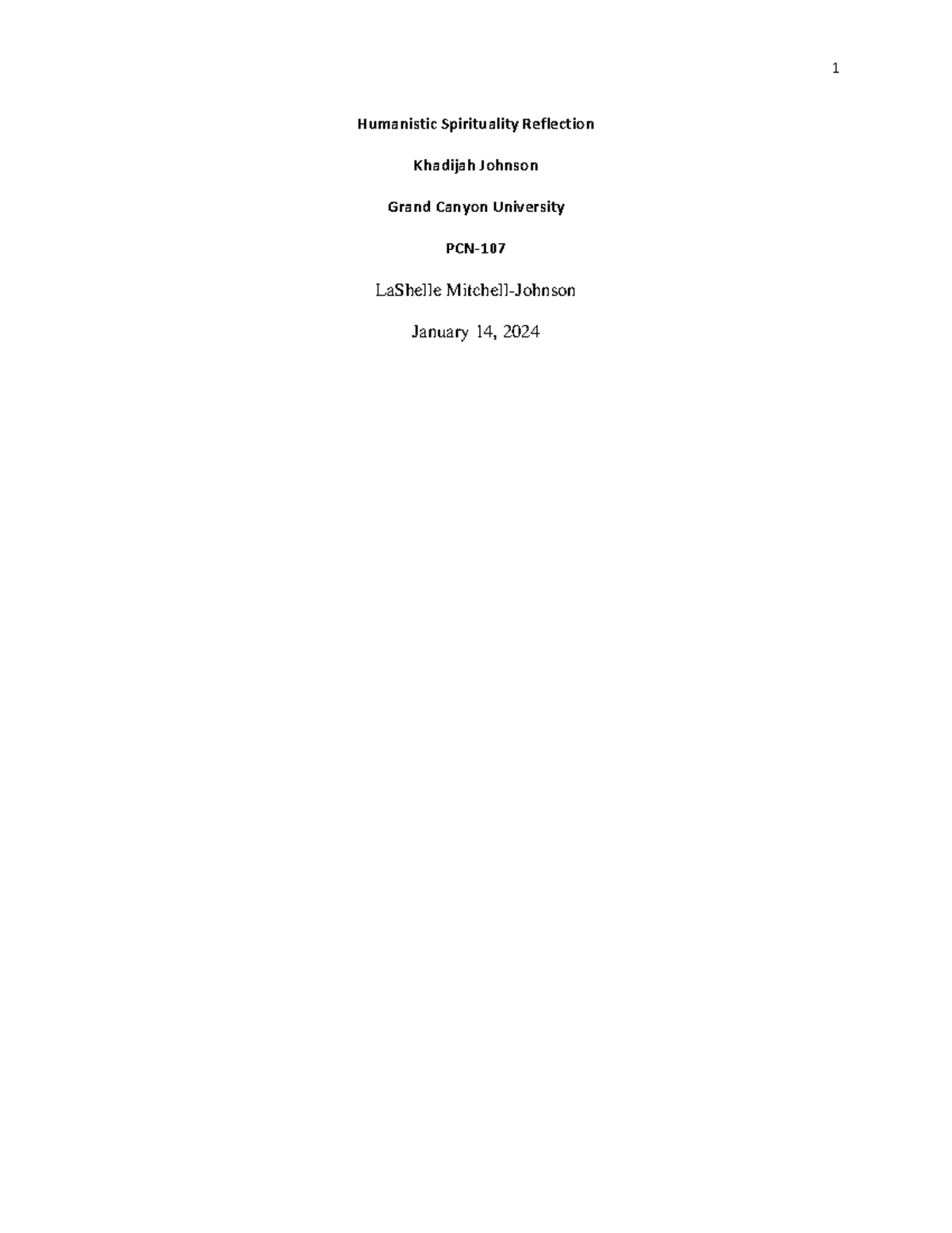 Humanistic Spirituality Reflection - Humanistic Spirituality Reflection ...