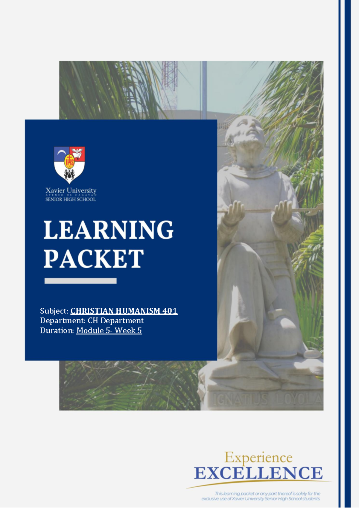 CH401 Module 5- Learning Packet - Subject: CHRISTIAN HUMANISM 401 ...