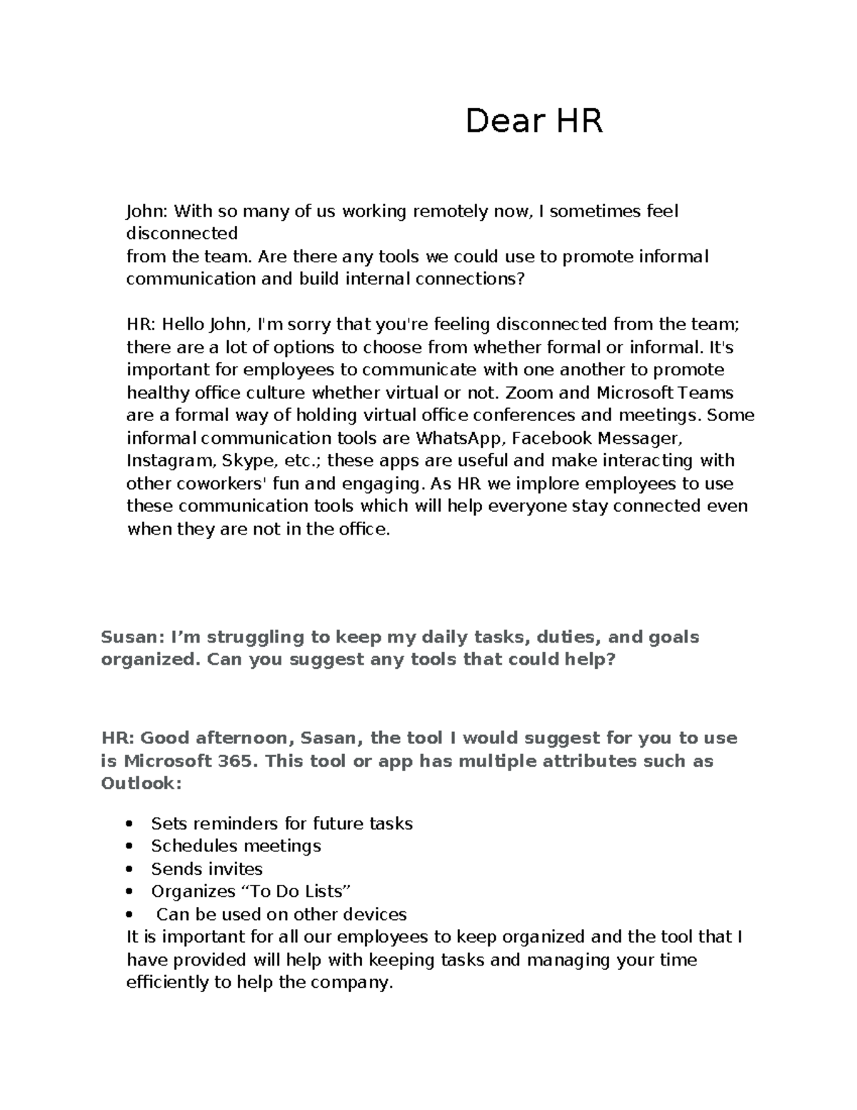 Dear HR Inbox - Dear HR John: With so many of us working remotely now ...