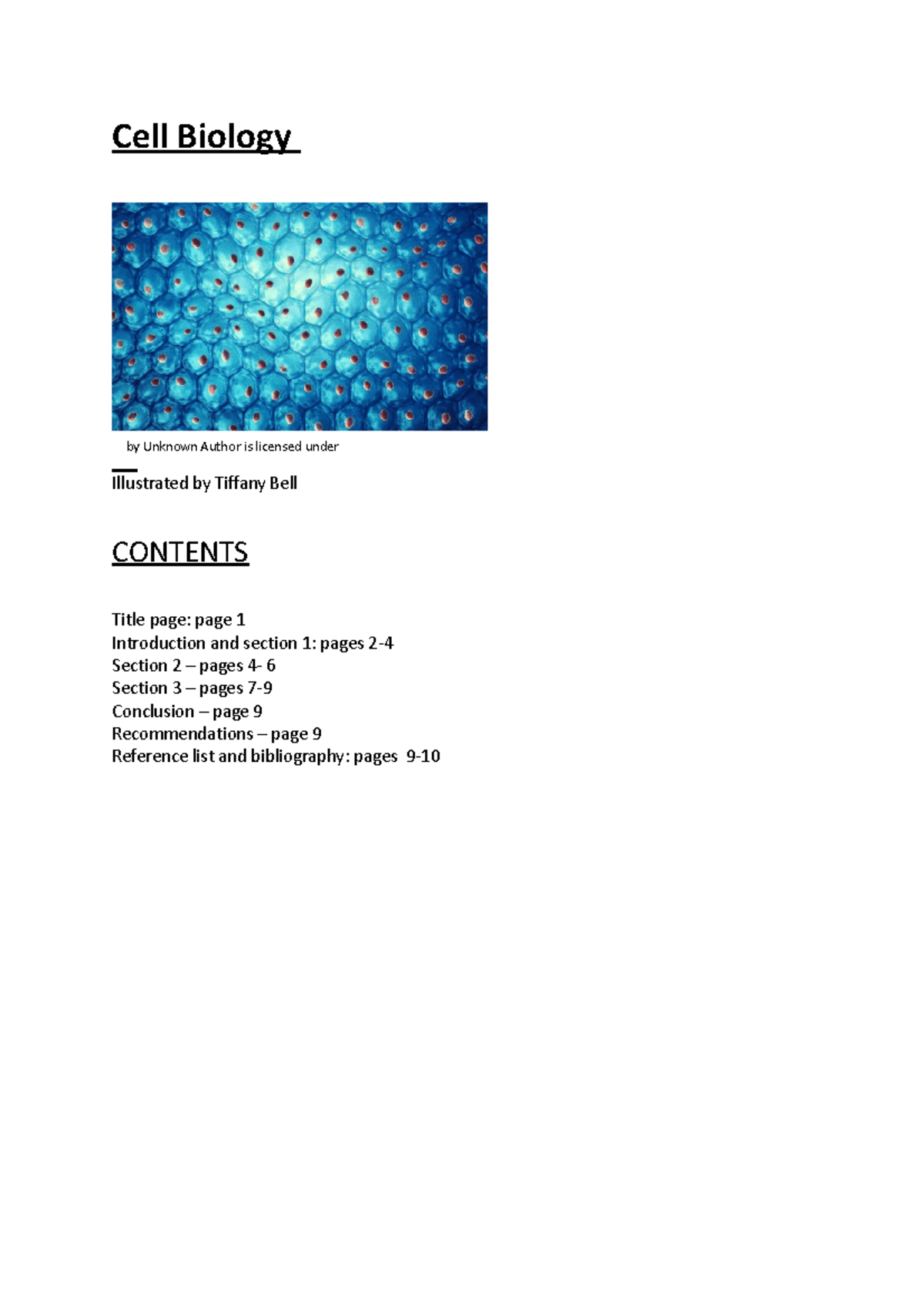 Cell biolgy report - distinction recived - Cell Biology Illustrated by ...