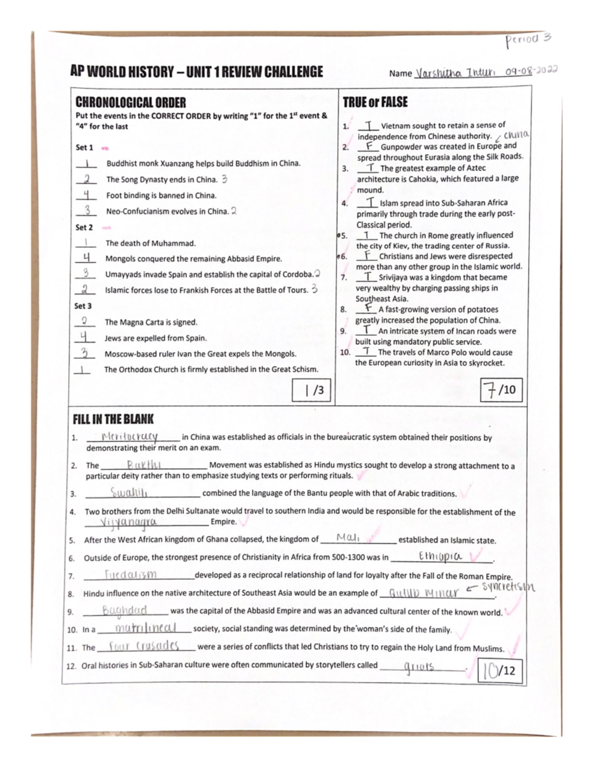 Unit 1 review challenge - Studocu