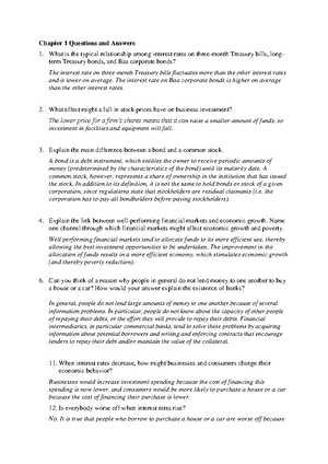 Homework Answers Week 1 - Chapter 1 Questions and Answers What is the typical relationship among ...