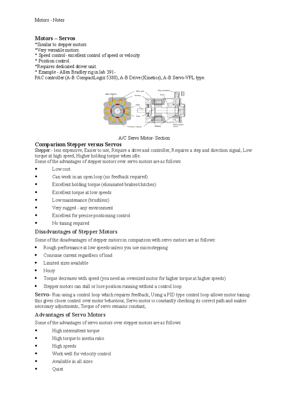 Notes-Servos-Soft Starter- VSD - Motors - Notes Motors – Servos ...