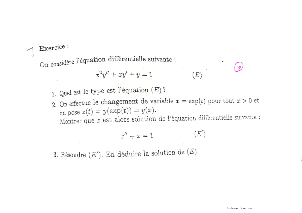 Exercise en analyse 2 - Analyse2 - Studocu