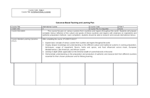FSM8 Quantity Cookery - This course is designed to introduce students ...