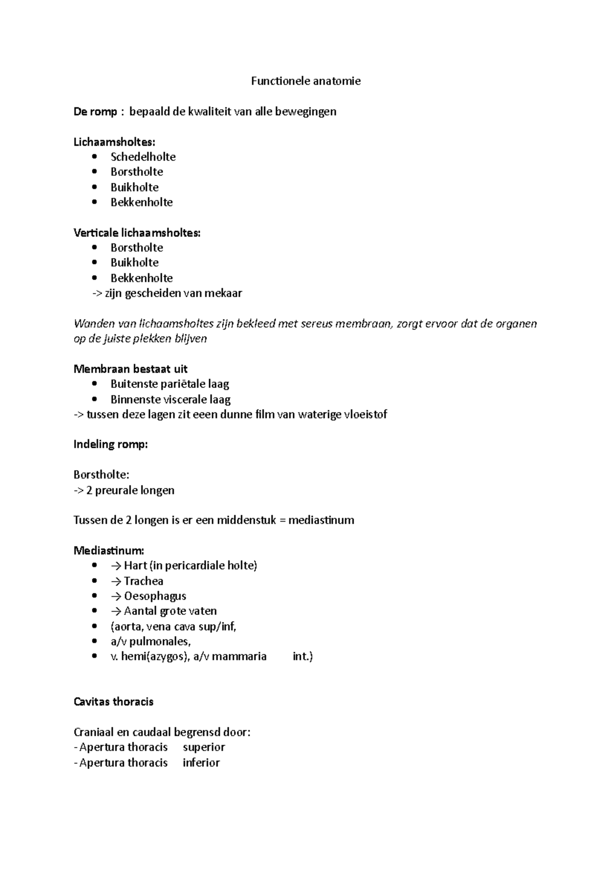 Functionele anatomie van het bovenste en onderste lichaam - Functionele ...