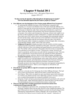 Social Studies - Grade: 10 - High School - Canada - Studocu