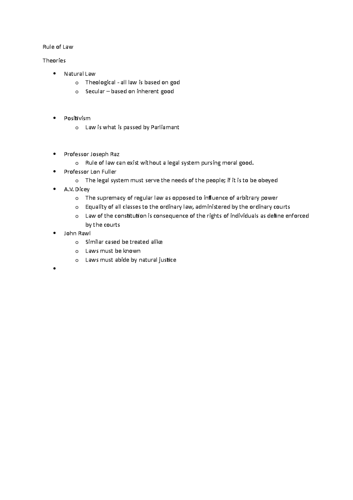 Rule of Law - notes on LLM leeds beckett university 2020 coursework for ...