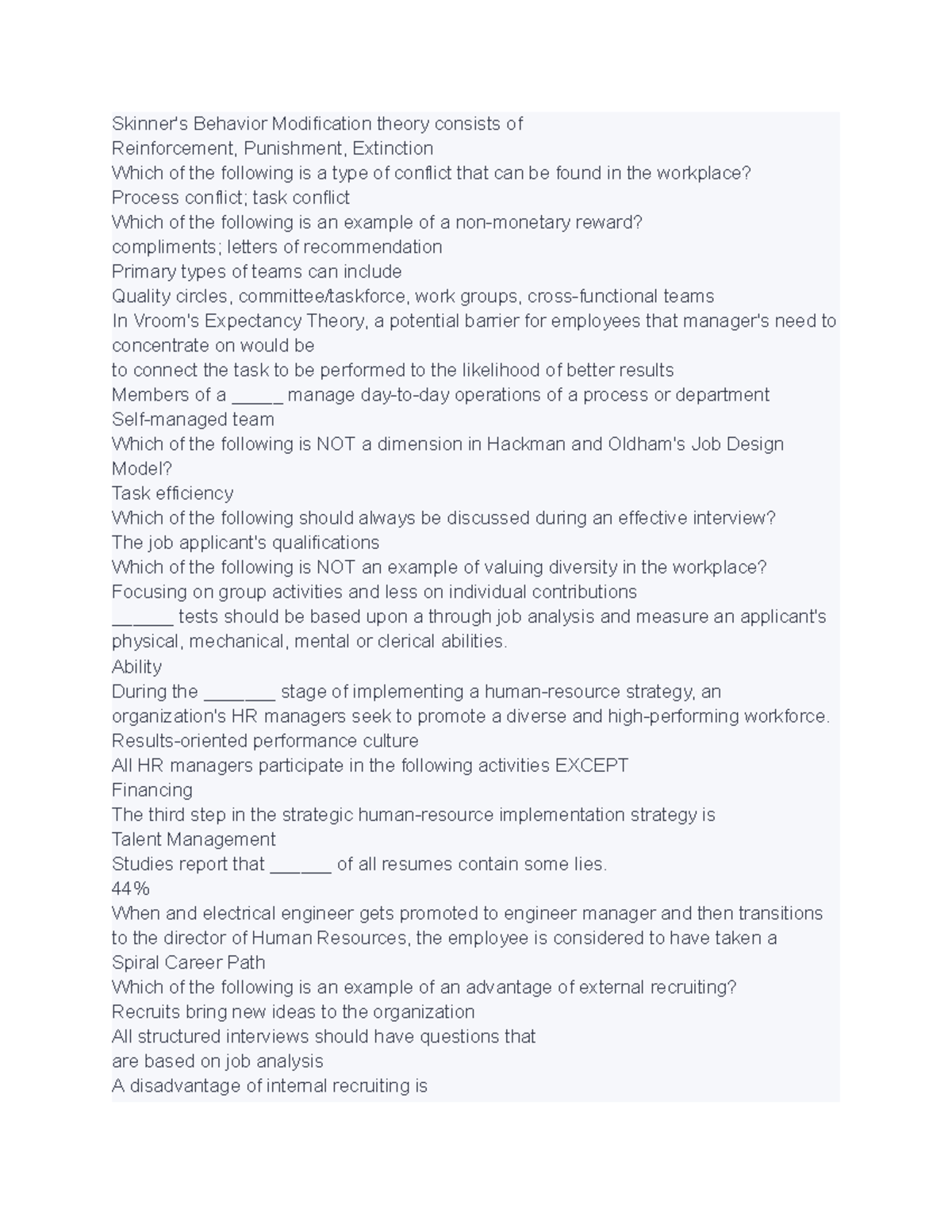 BUSI 310 (53) - Lecture Notes - Skinner's Behavior Modification theory ...