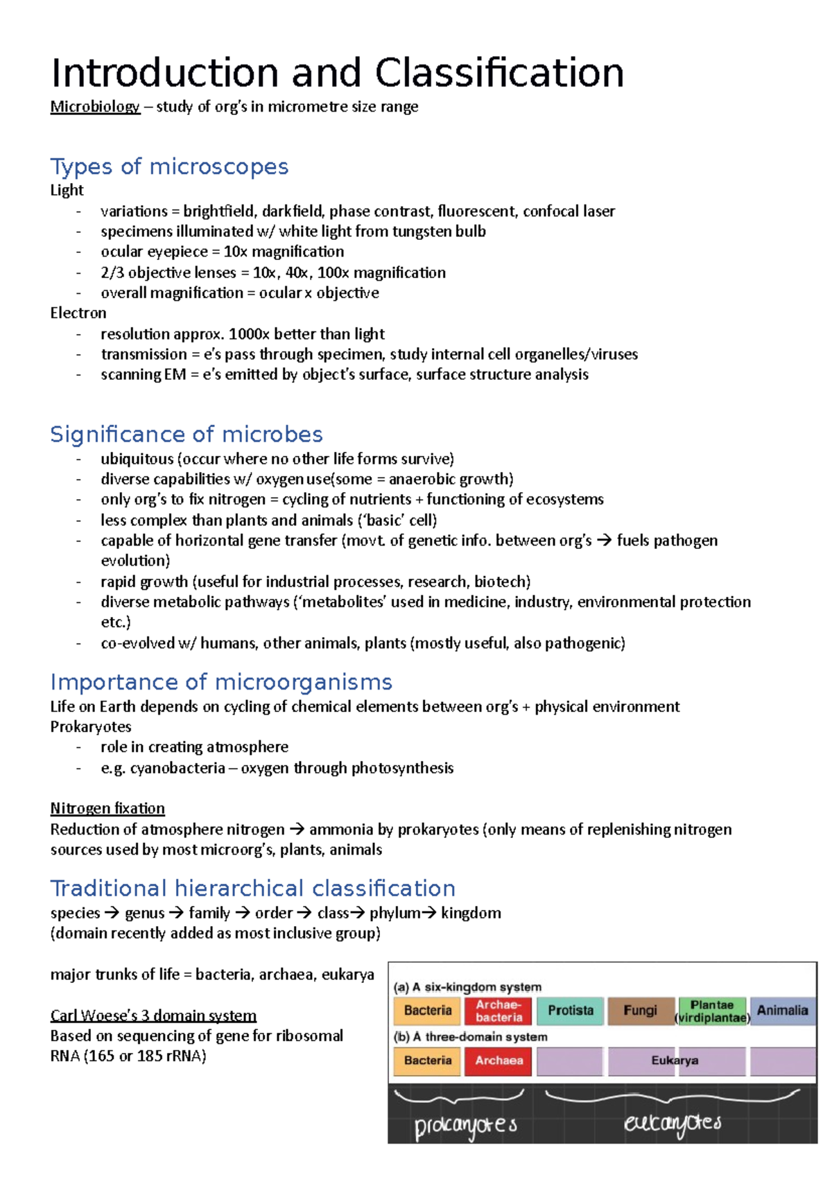 1 - Introduction and Classification Summary - Introduction and ...