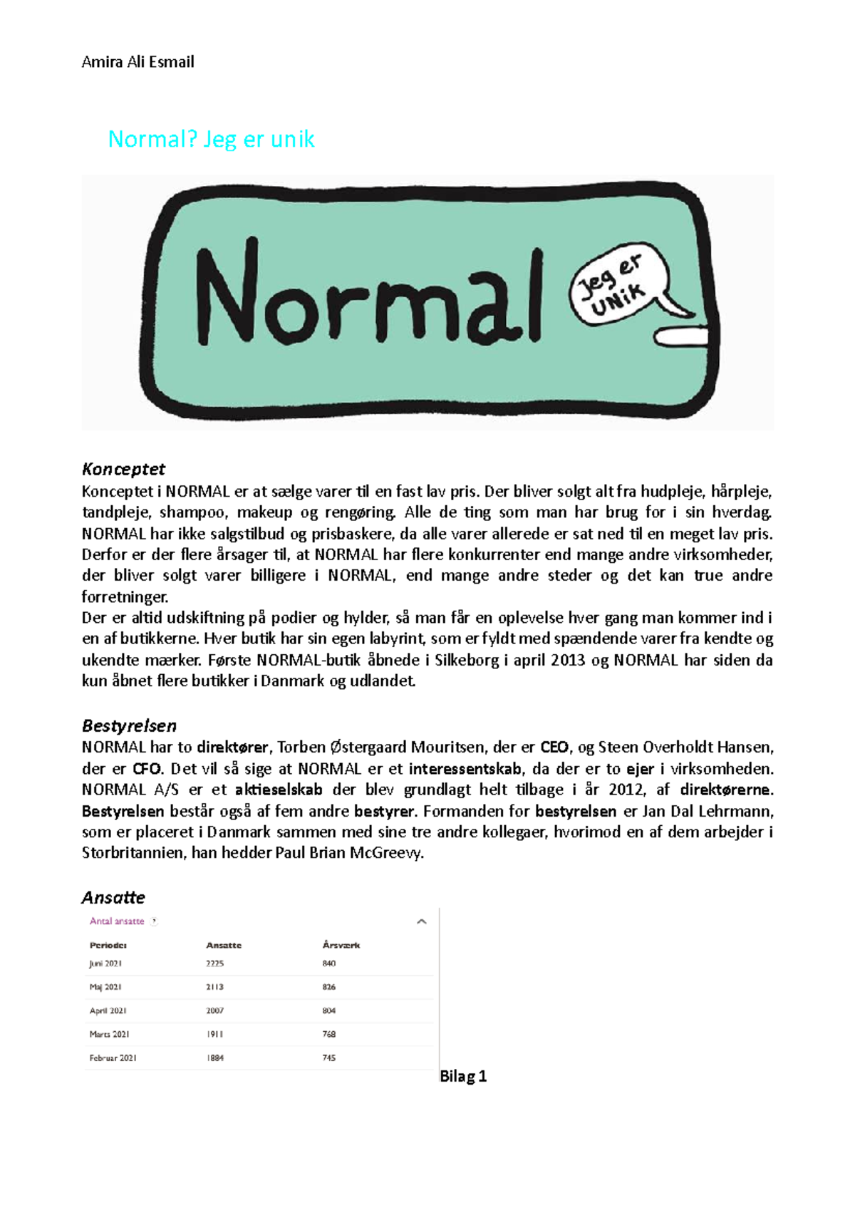 Selvvalgt virksomhed - Normal? Jeg er unik Konceptet Konceptet i NORMAL ...