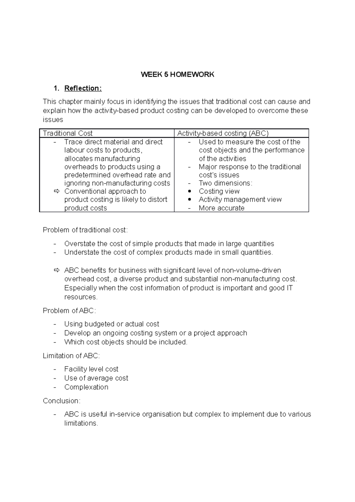 WEEK 5 Homework - home work questions and answer for week 5 and ...