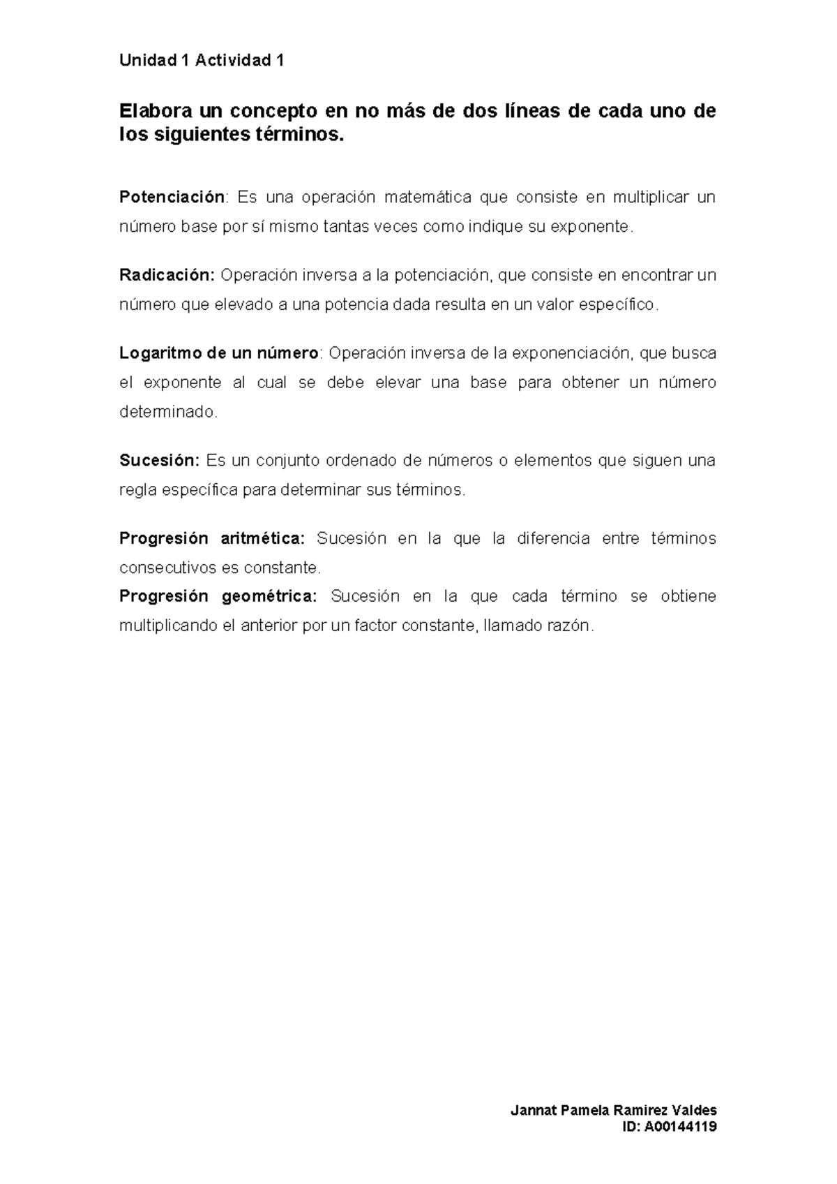 Unidad 1 Actividad 1 Mat. Financiera I - Unidad 1 Actividad 1 Elabora ...