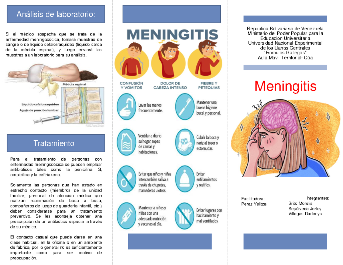 Triptico Meningitis - Republica Bolivariana de Venezuela Ministerio del ...