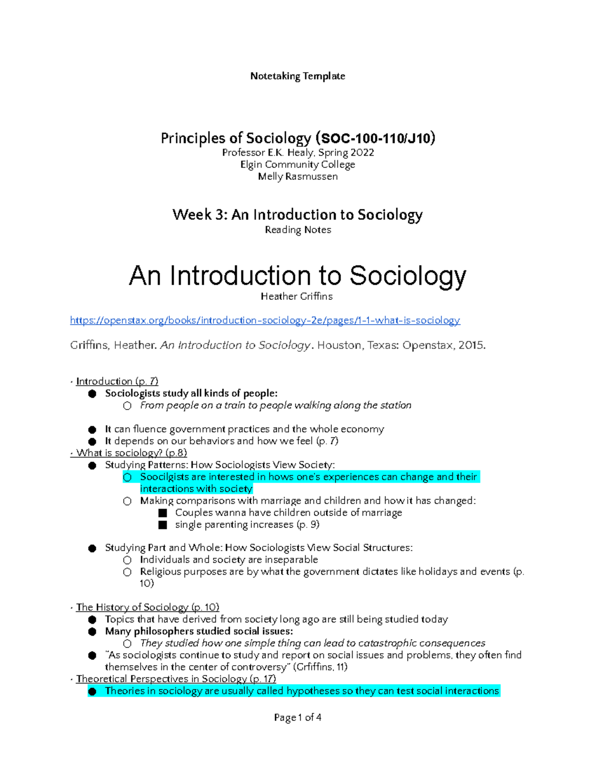 Intro to Sociology and Communist Party Notetaking - Notetaking Template ...