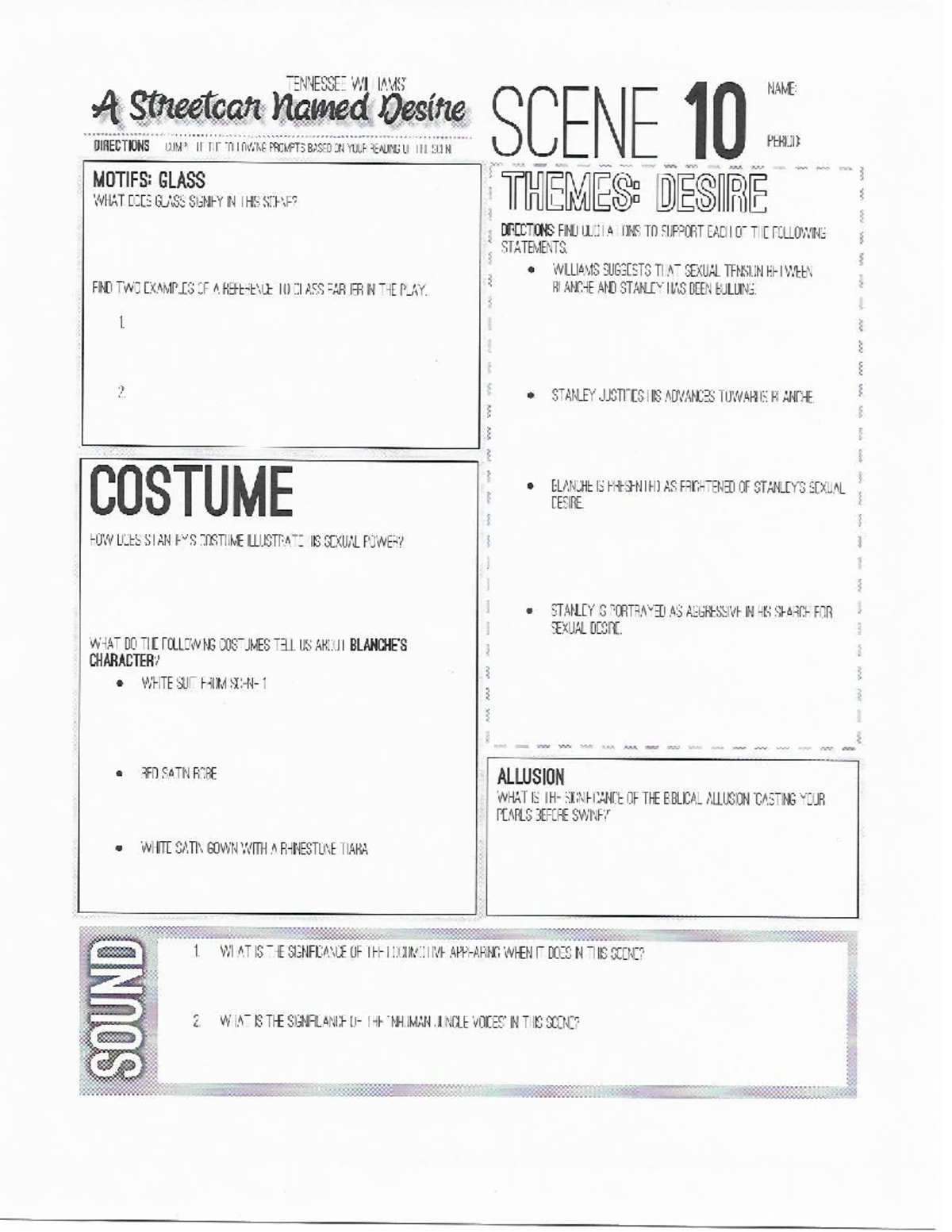 Streetcar Scene 10 - This is about the play "A Street car Named Desire ...