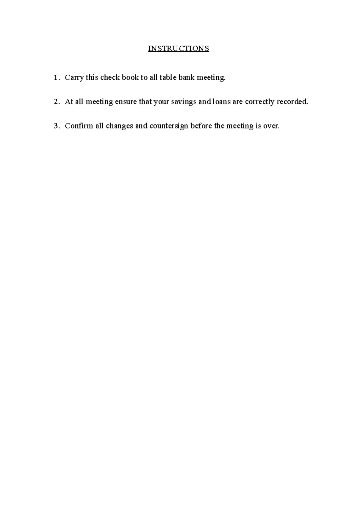 Instructions - Just an arrangement of the documents - INSTRUCTIONS ...