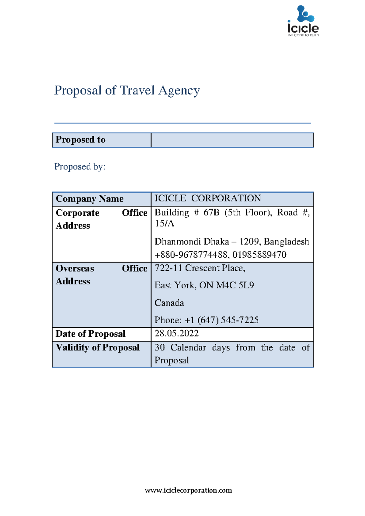 Proposal for Travel Agency Management System V2 - Proposal of Travel ...