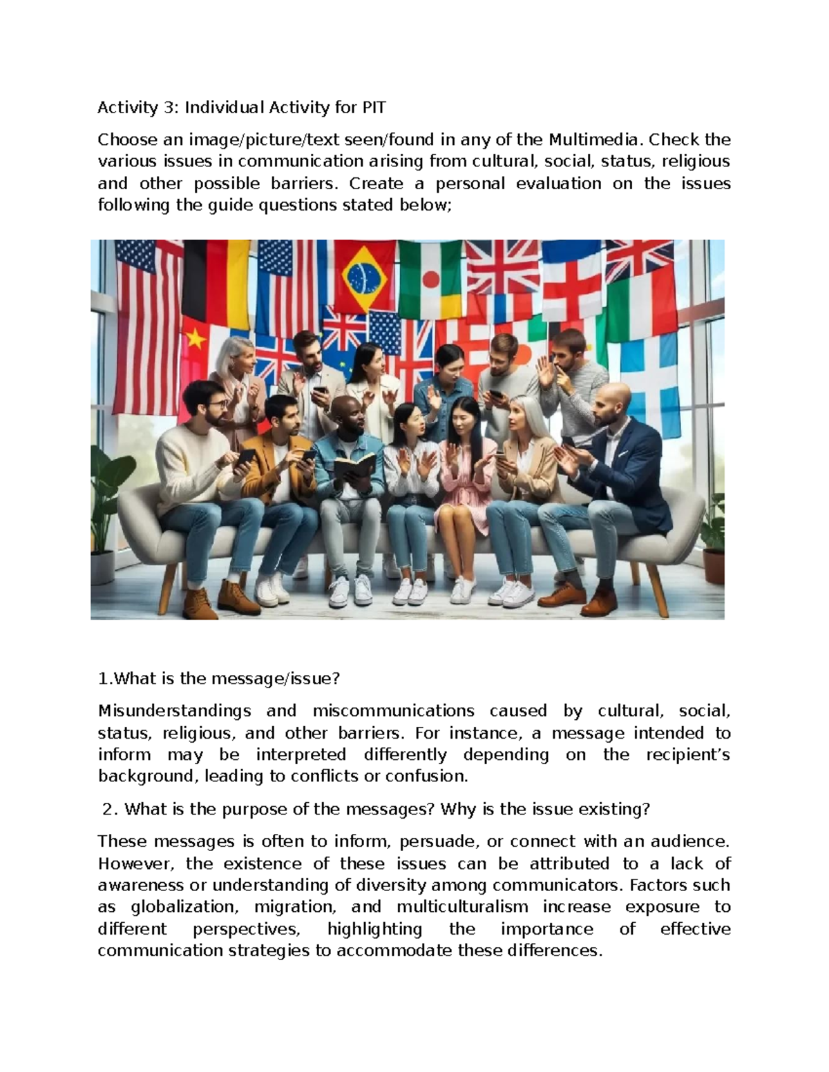 Document (10) Activity 3 - Activity 3: Individual Activity for PIT ...