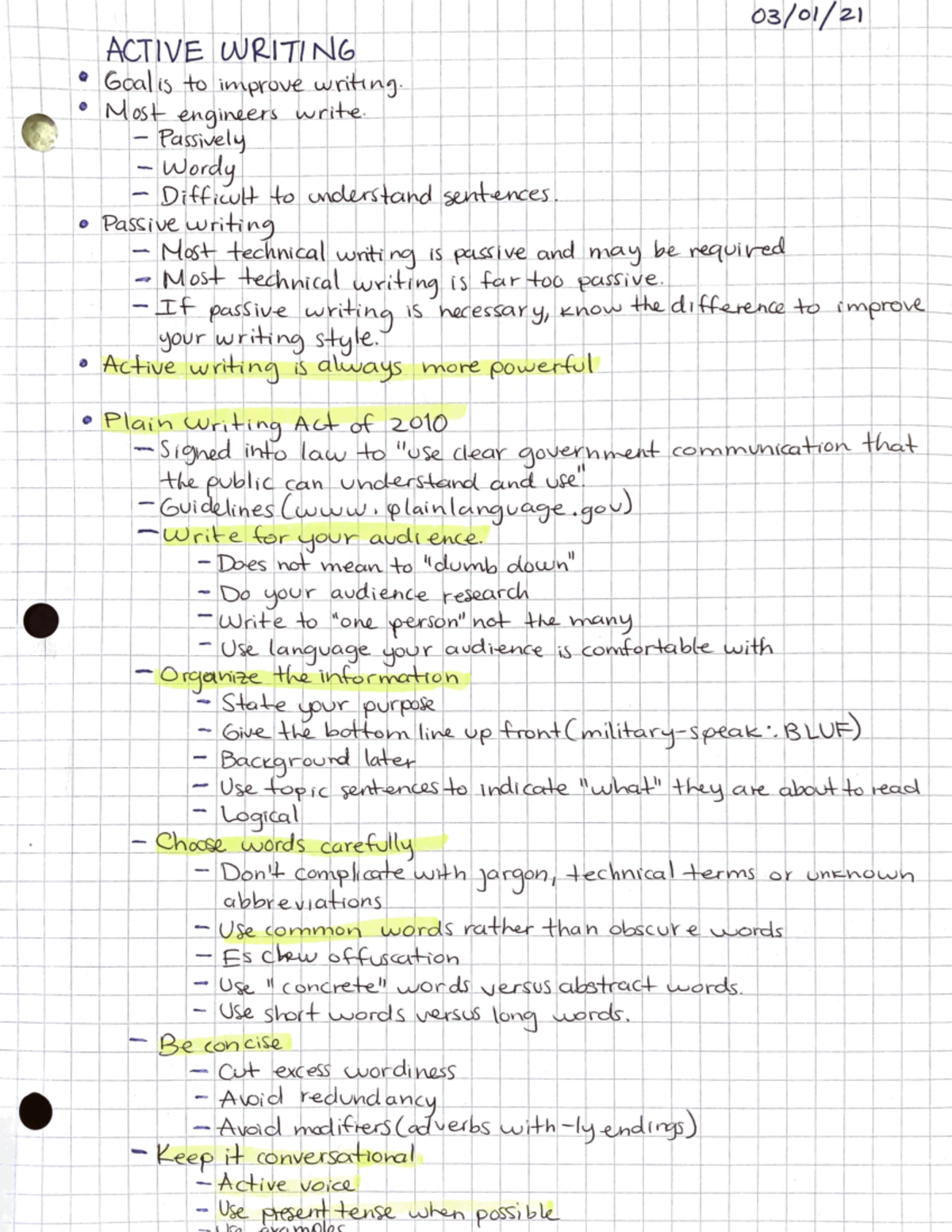 Active writing - Notes that help to study for exams - a ACTIVE. werTNe ...