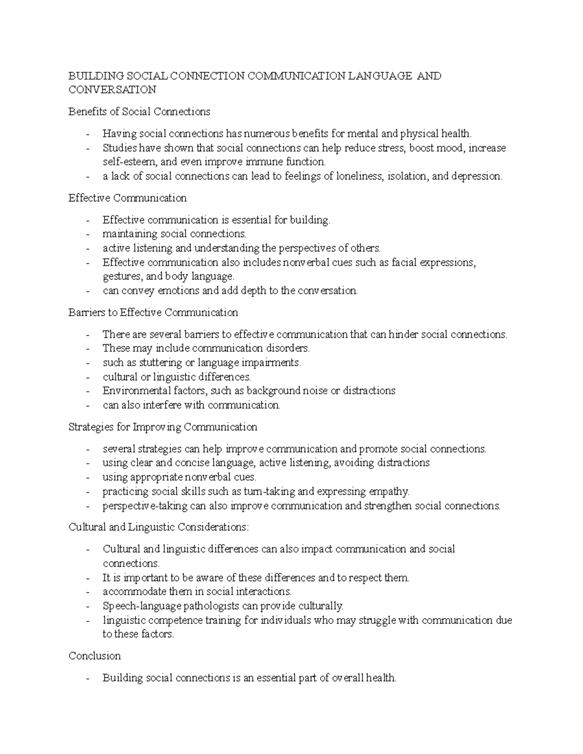 Building Social Connection Communication Language AND Conversation ...
