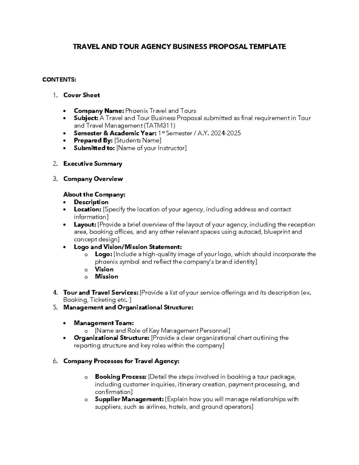Proposal - guidline - TRAVEL AND TOUR AGENCY BUSINESS PROPOSAL TEMPLATE ...