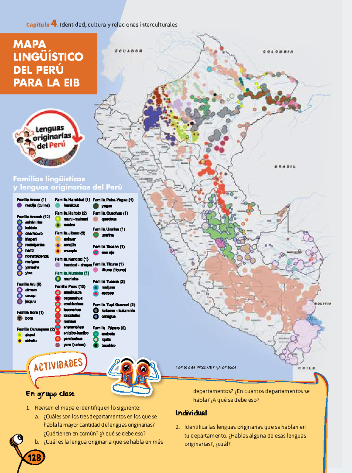 MAPA Linguistico - Familias lingüísticas y lenguas originarias del Perú ...