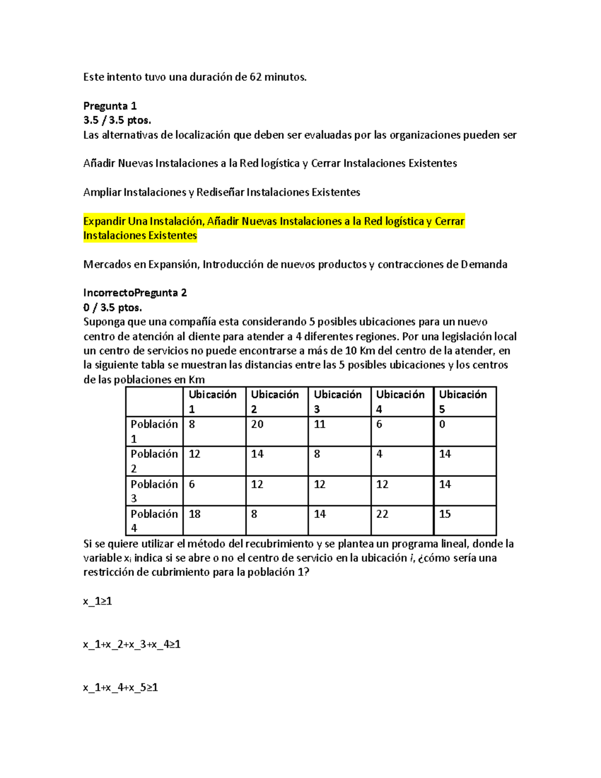 Parcial 1 15 Abril 2019, preguntas y respuestas - Warning: TT: undefined function: 32 Warning ...