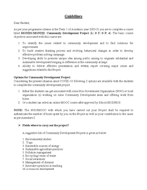 Community Development Project - LPU - Studocu