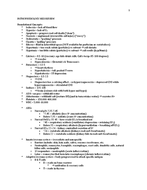 Patho Study Guide 3 - Unit 6 - Pathophysiology – Unit 6 Chapters 20 ...