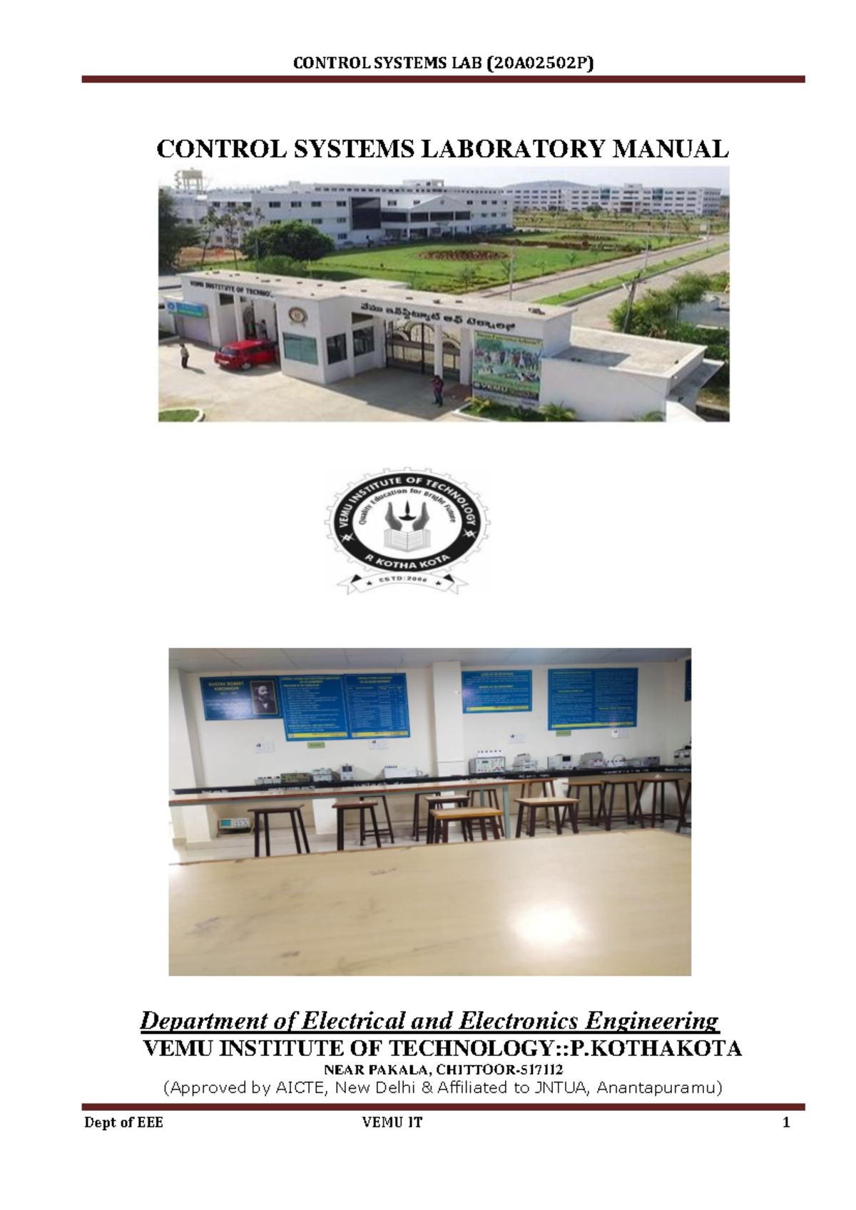 Control system lab - Gives more information - CONTROL SYSTEMS LAB ...