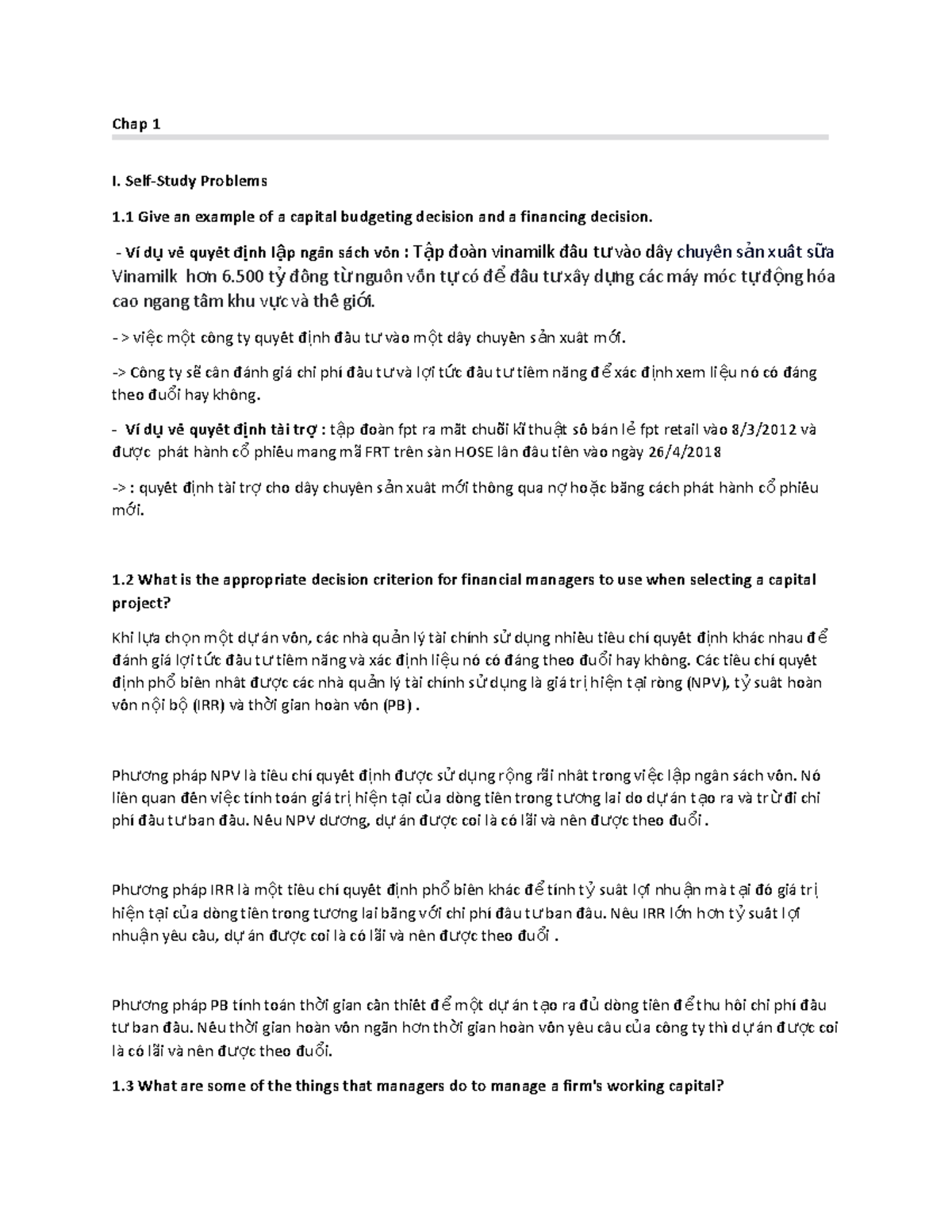 Chap 1 - bt fin202 - - Studocu