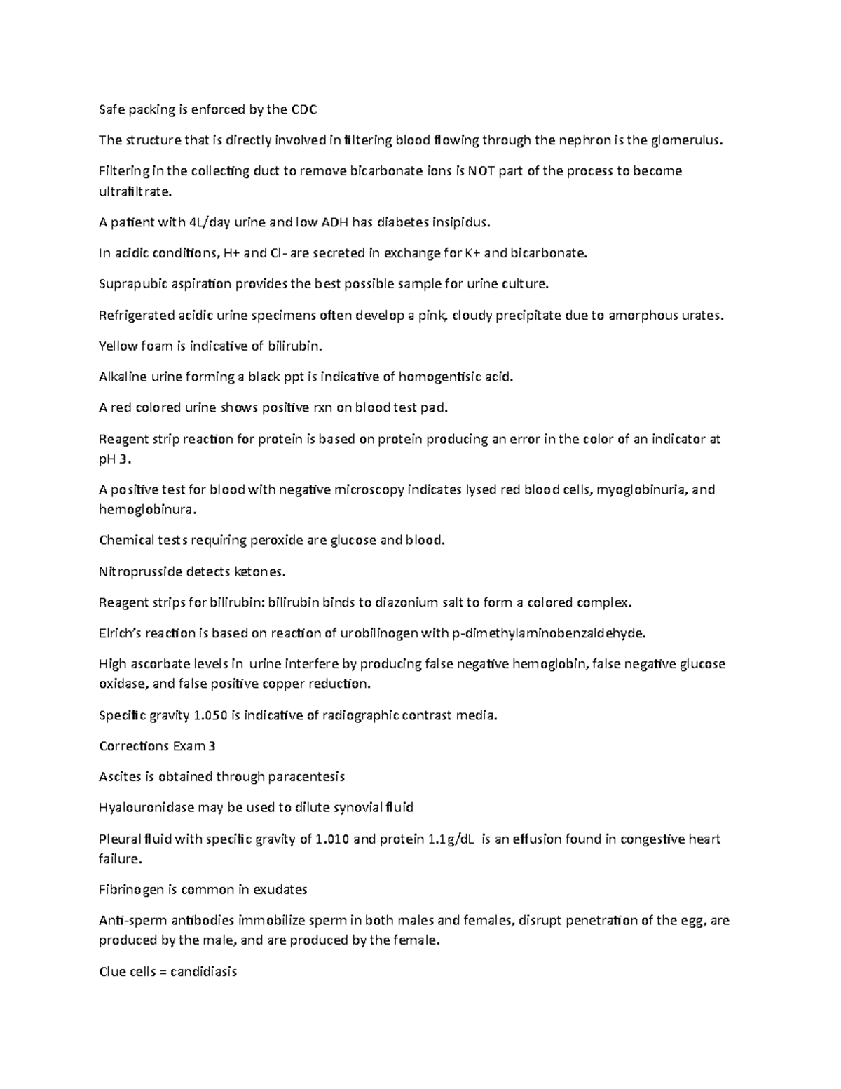 Test 1 corrections - Safe packing is enforced by the CDC The structure ...