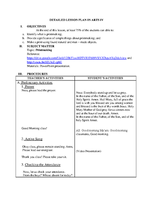 Group 6 Lesson Plan Finale - Republic of the Philippines JOSE RIZAL ...