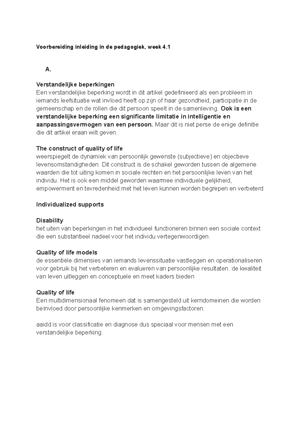 Voorbereiding 4.1 inl. ped - Voorbereiding inleiding in de pedagogiek ...