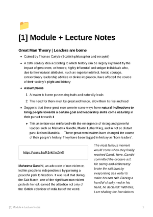 4 - Module Lecture Notes - ̄ [4] Module + Lecture Notes Leadership in a ...