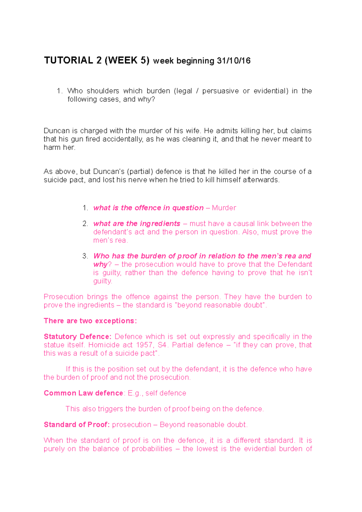 Tutorial 2, Week 5. - tutor - klentiana - TUTORIAL 2 (WEEK 5) week beginning 31/10/ Who ...