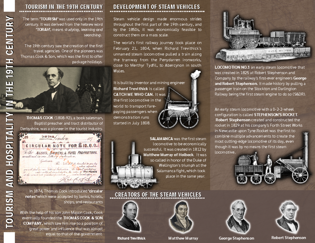 Group 5 - Tourism AND Hospitality IN THE 19TH Century - Trifold ...