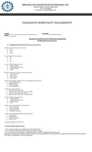 Gender AND Society Preliminary Examination - NAME ...