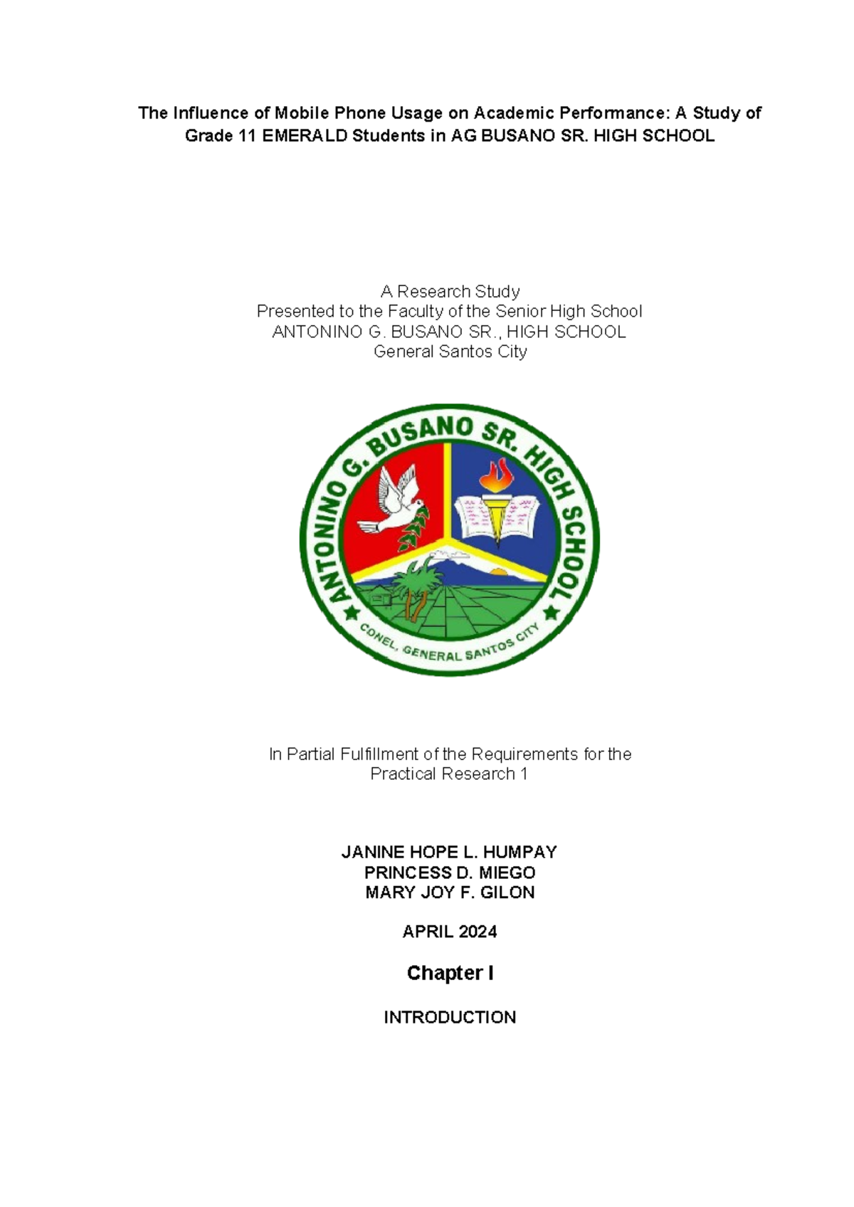 Practical-Research-1-Research-Study-Sample-Format - The Influence of ...