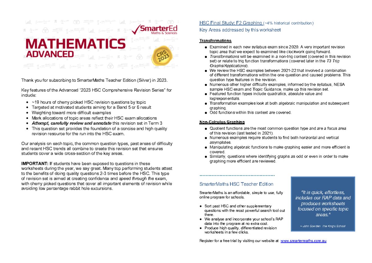 2023 HSC CRS ADV F2 final - Thank you for subscribing to SmarterMaths ...