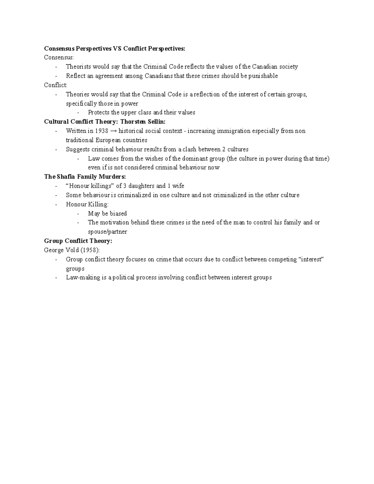 Chapter 11 - Conflict Theories - Consensus Perspectives VS Conflict ...