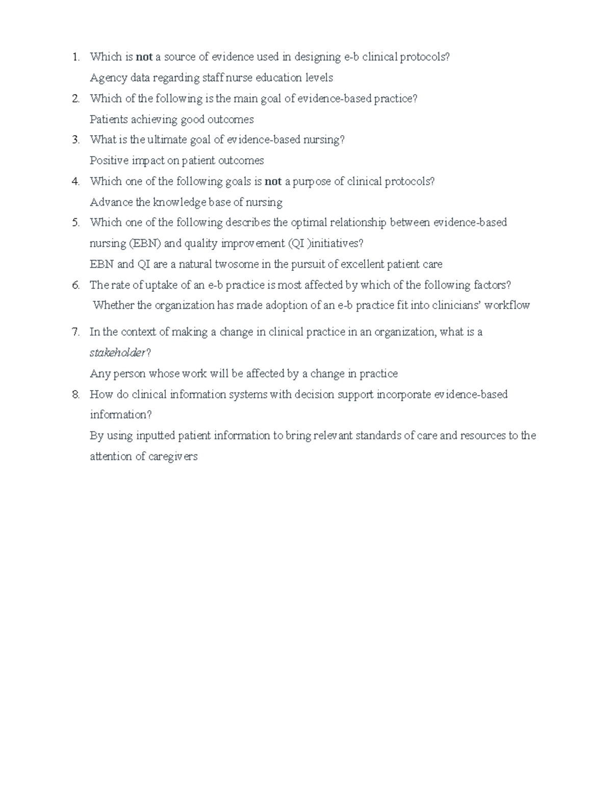 Week 4 Knowledge Check - Which is not a source of evidence used in ...