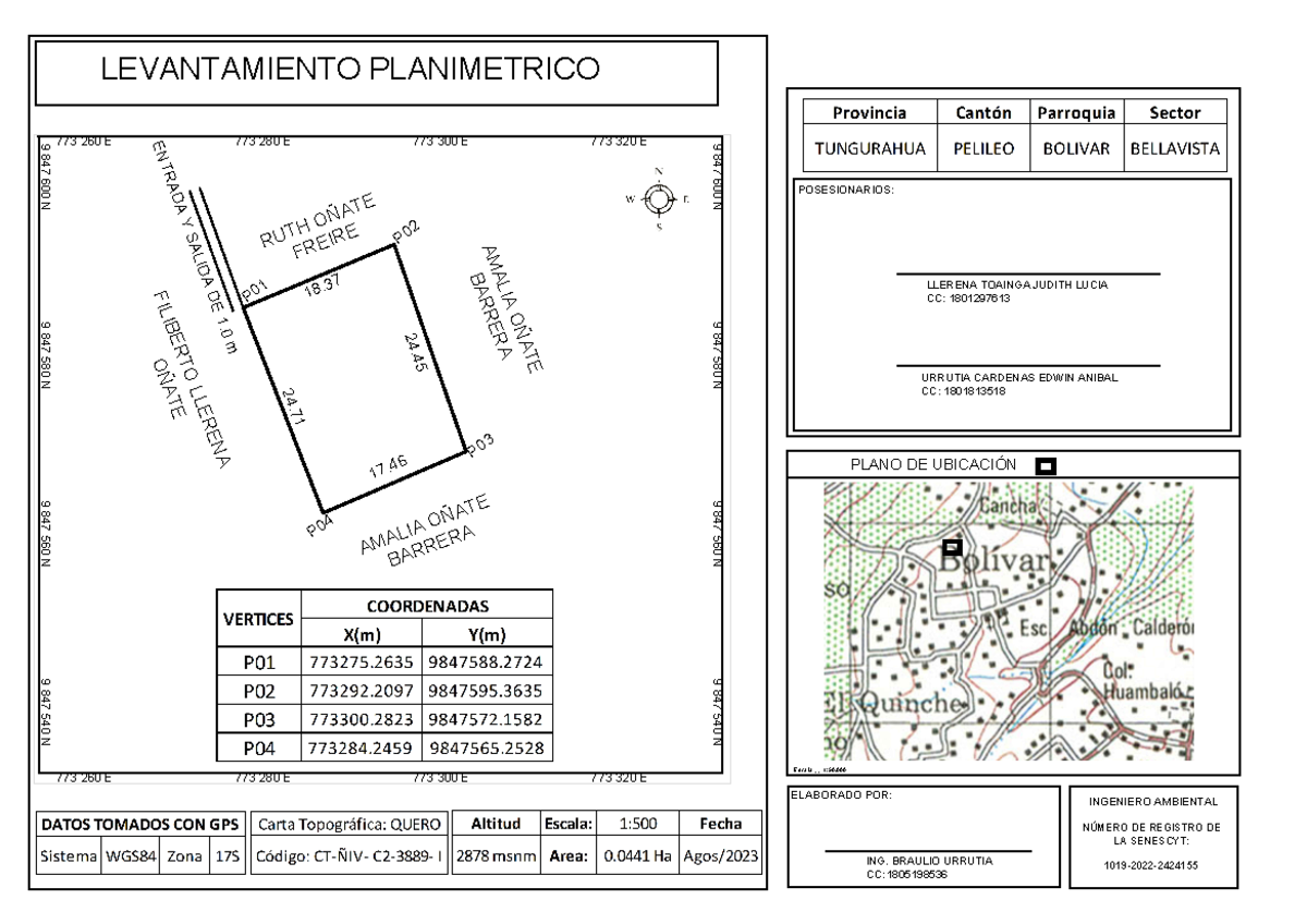Plano - FILIBERTO LLERENAOÑATE RUTH OÑATEFREIREAMALIA OÑATE ...