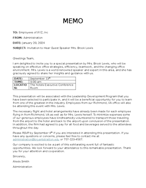 [Solved] In Microsoft Word create an itinerary for the guest speaker and - Office Applications ...