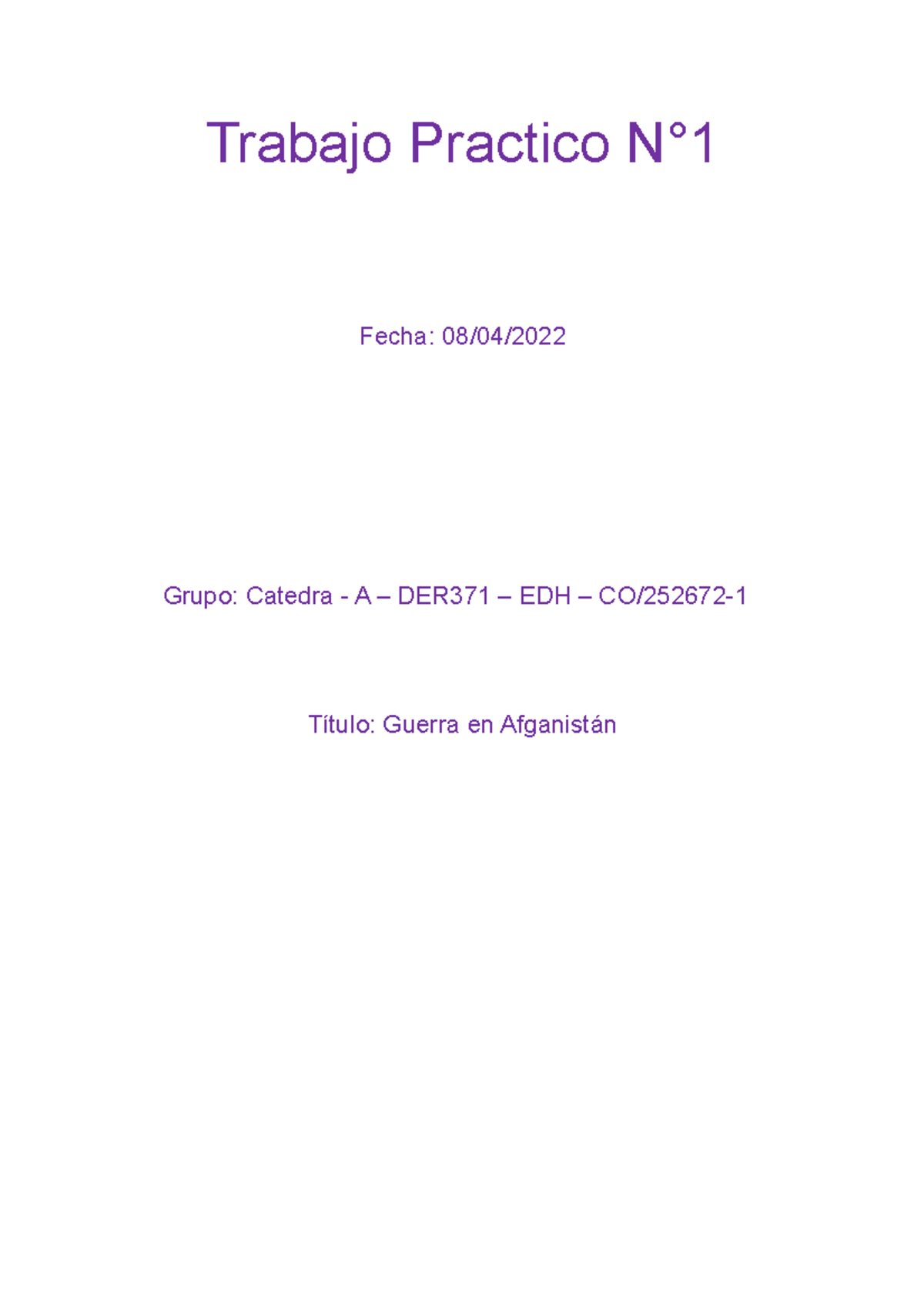 Trabajo Practico N°1 mediacion arbitraje y negociacion - Trabajo Practico N° Fecha: 08/04/ Grupo ...