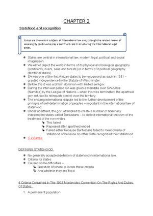 International Law - Unit 1 - Notes - International Law Chapter 1: Notes ...
