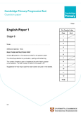 Cambridge Primary Progression Test English Stage 6 2017 - Studocu